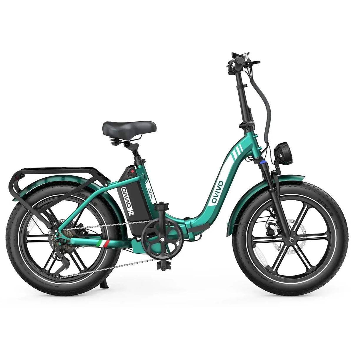 OVIVO C2 Pro Folding Electric Bike 250W 120KM Range 48V 18Ah Battery 2 ...