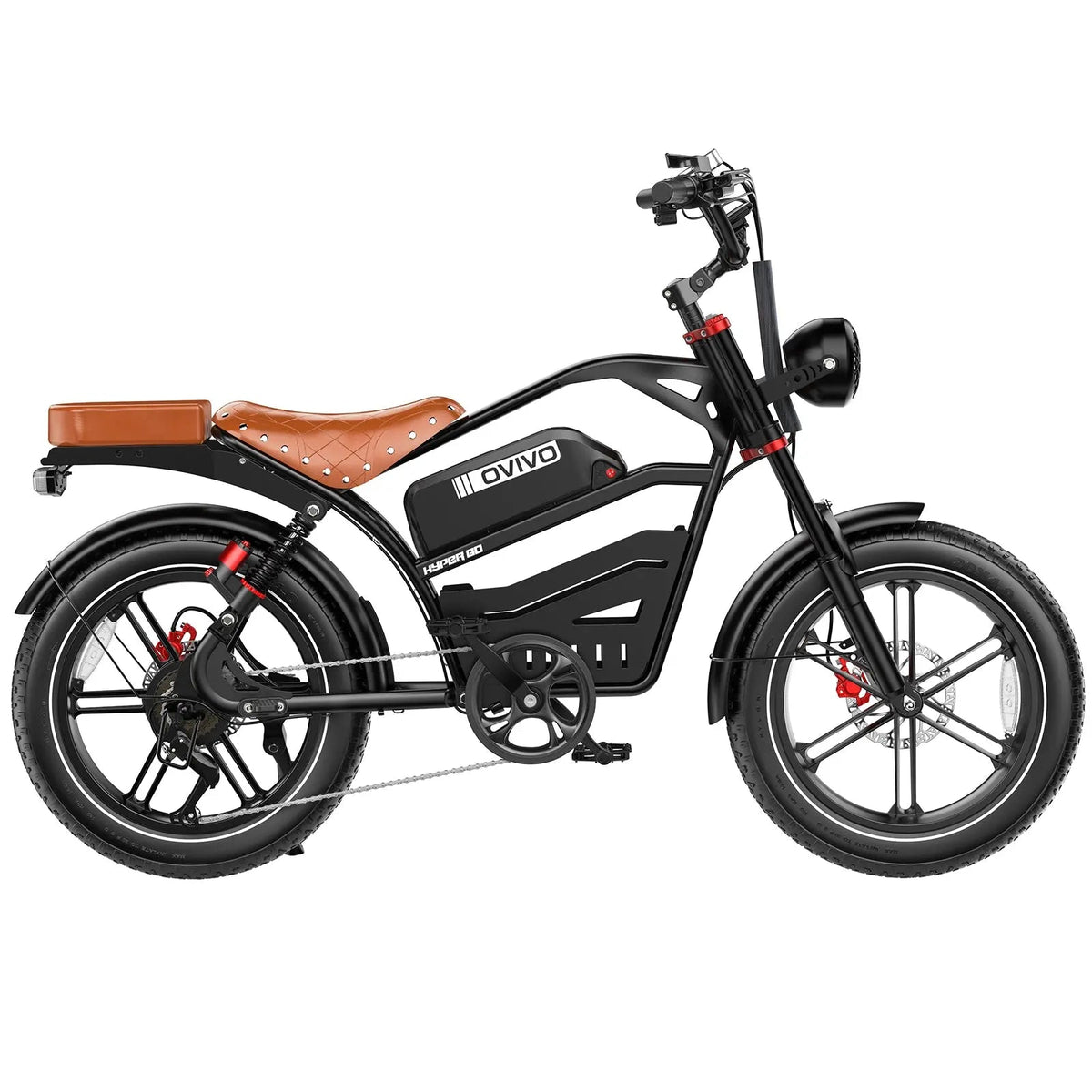 OVIVO HYPER GO Electric Bike 20x4.0” Fat Tires 120KM Range Dual Suspen ...