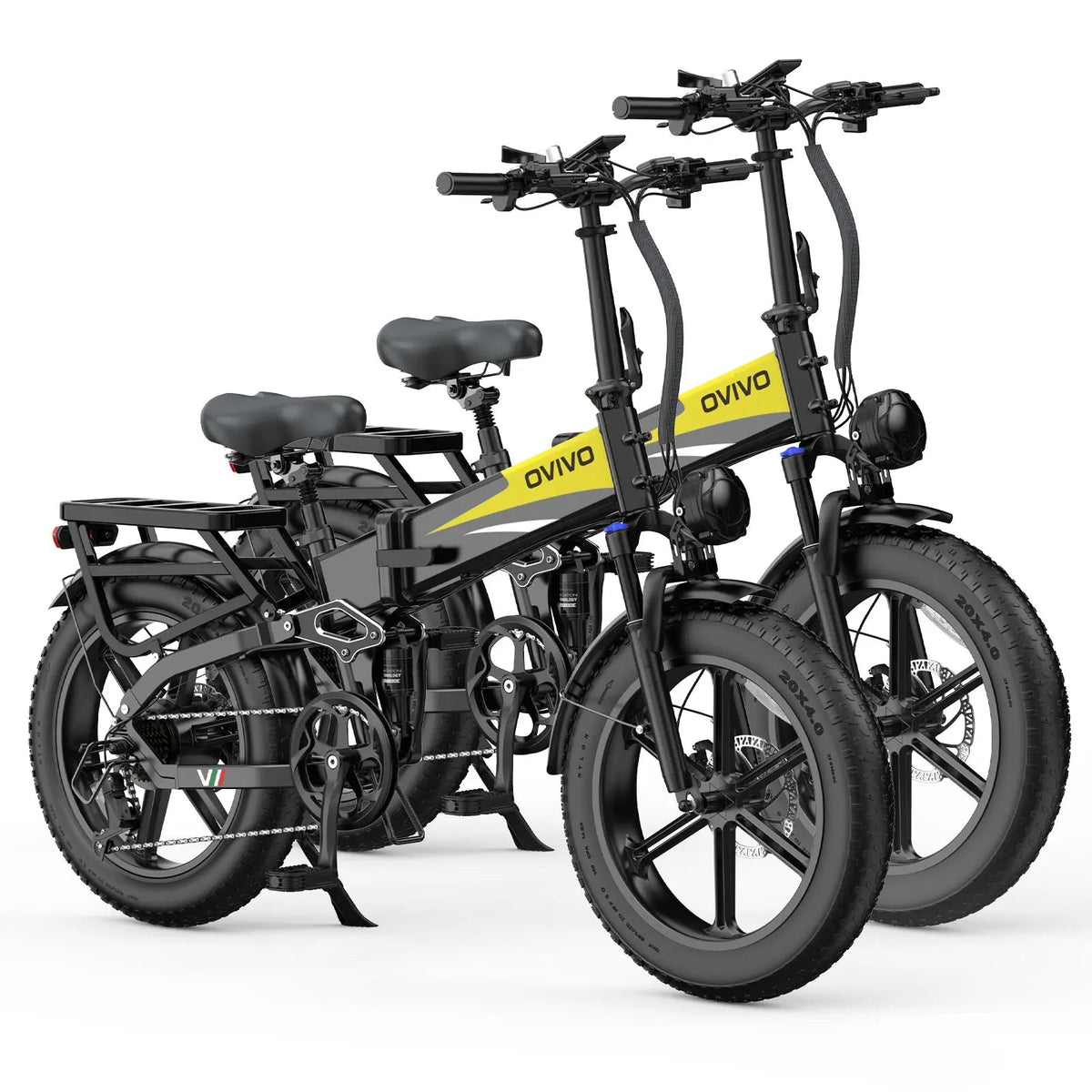 OVIVO V2 PRO 2.0 Combo Folding Electric Bike 130KM Range 20*4.0" Fat T ...